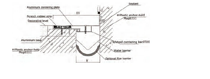 Aluminum Floor Screed Expansion Joint System With Rubbery Strips - Buy ...
