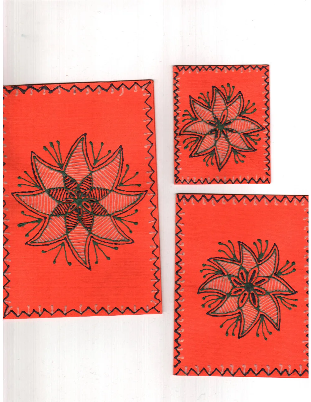 Handmade Skeleton Leaf Greeting Cards Made On Recycled Handmade Papers ...