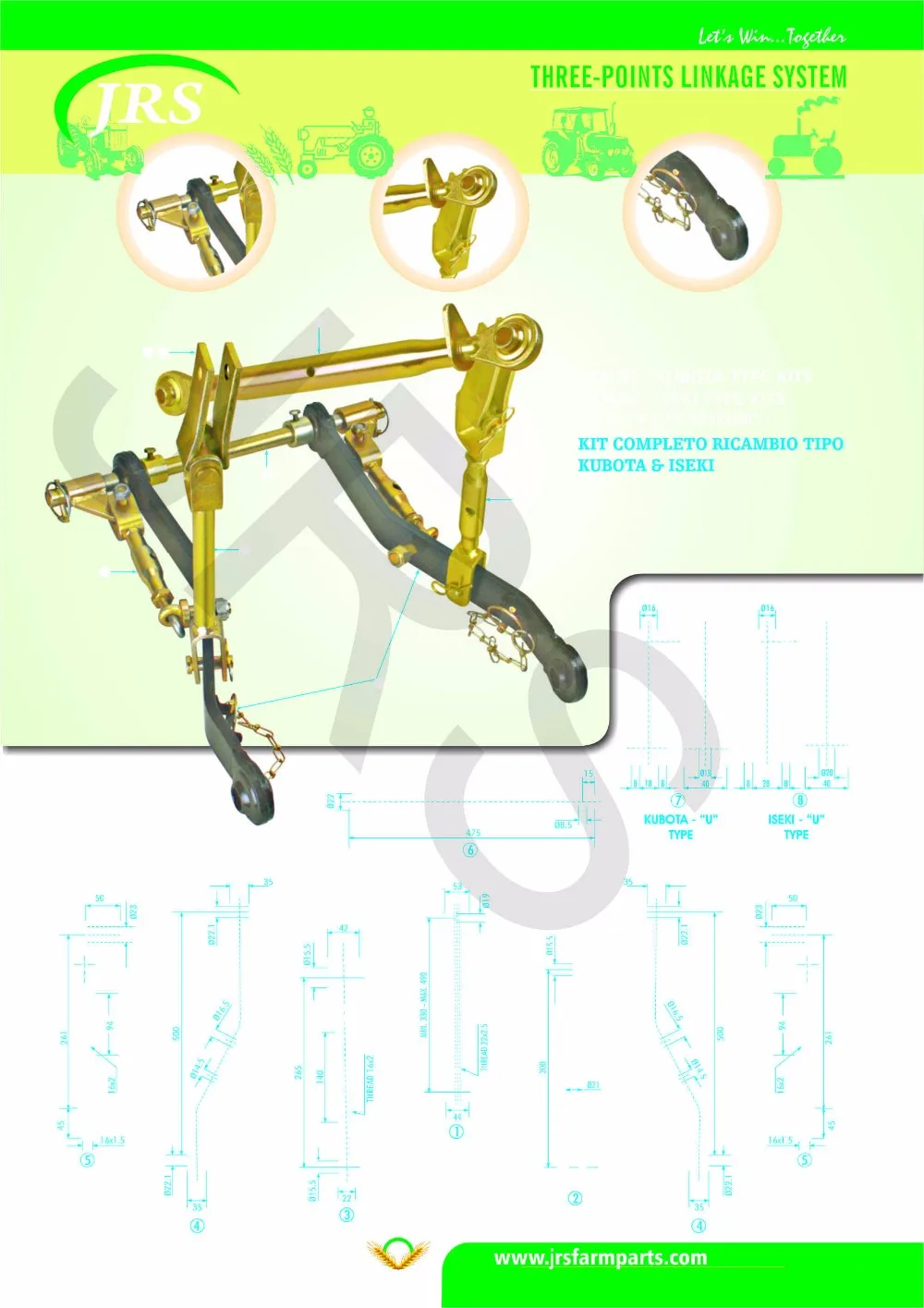 Tractor Linkage Parts / 3 Point Linkage Kubota Kits - Buy Agriculture ...