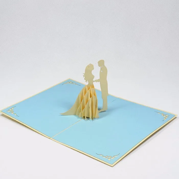 Pop Up Handmade Wedding Card/wd025-wedding Day/ 3d Handmade Wedding ...