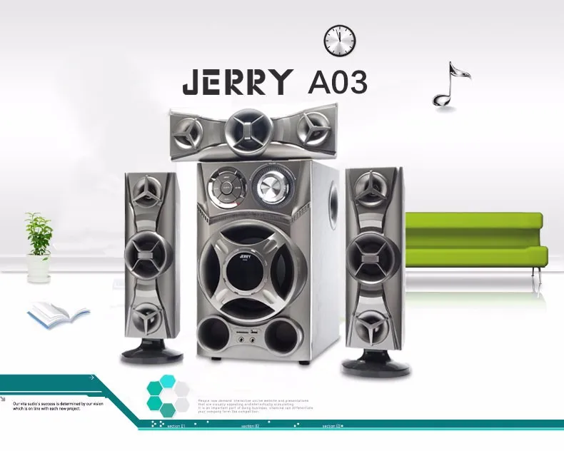 Jerry Wireless 3.1 Home Theater Speaker Surround Sound System Speakers ...