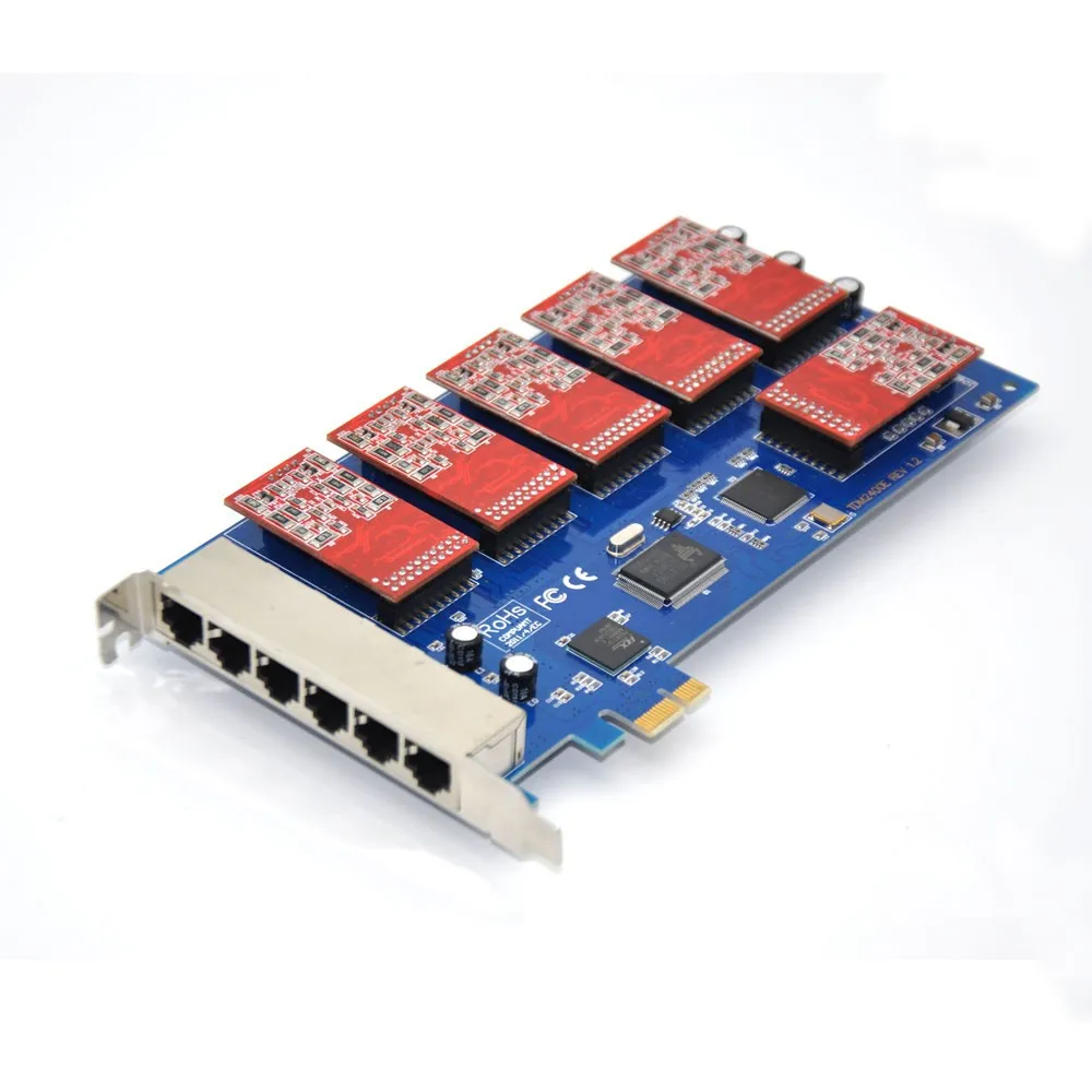Digium Analog Card Tdm2400e 24 Fxs Fxo Pcie Asterisk Card - Buy Digium ...