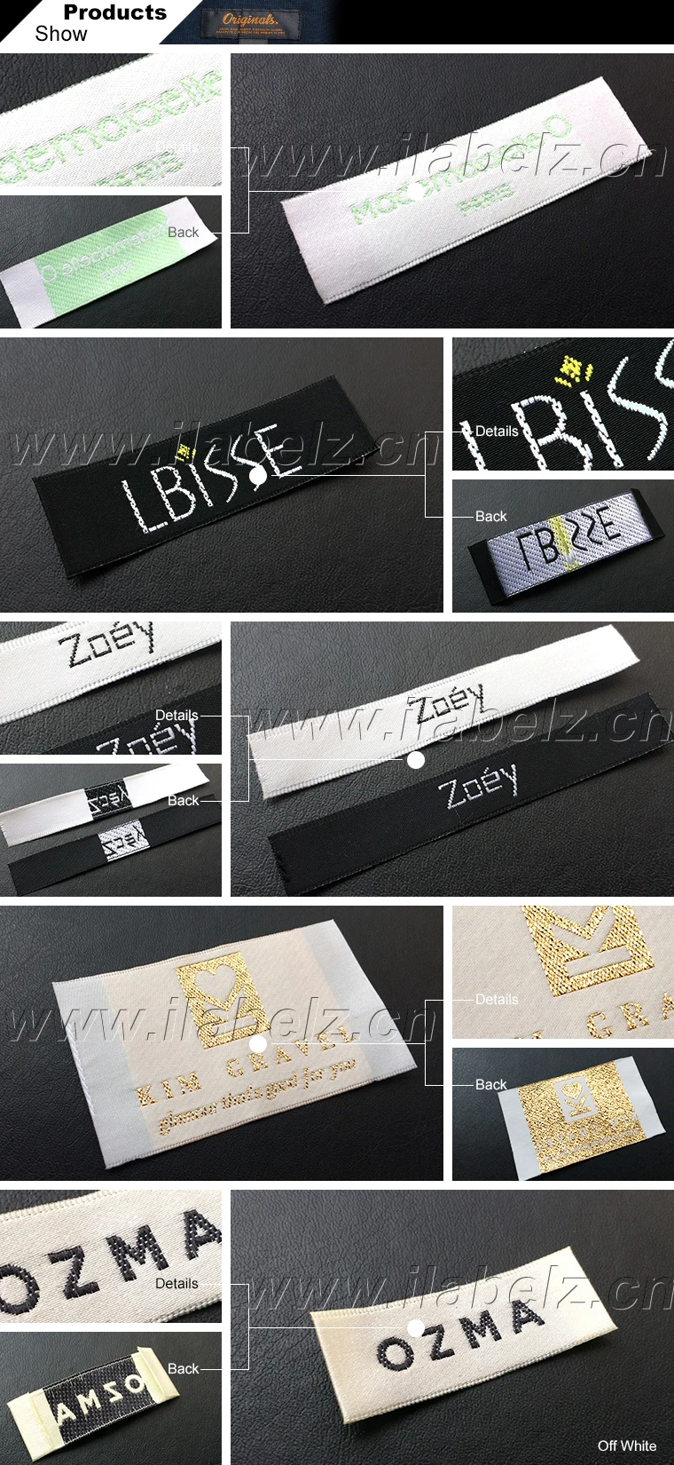 Satin Woven Labels - High Density Fabric Tags for Clothing