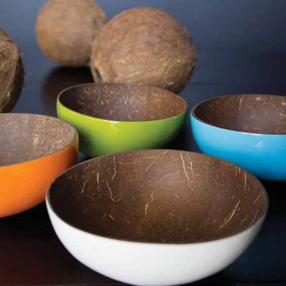 Coconut Shell Bowl/ Polished Coconut Bowl/ Bowl And Spoon From Natural ...