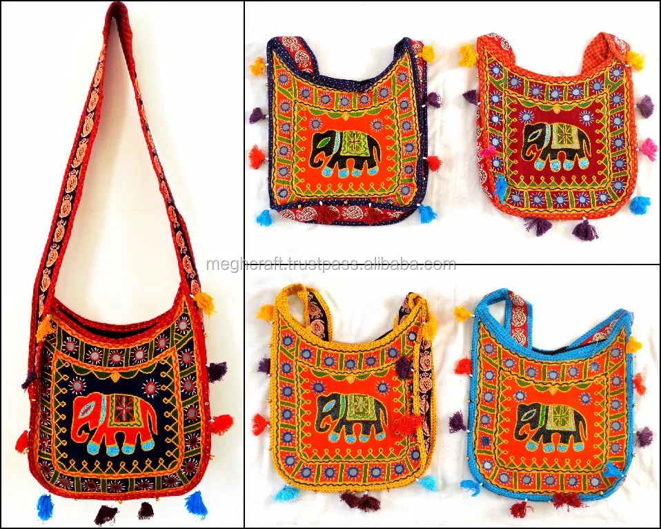 Gujarati Handmade Patchwork Shoulder Bag / Vintage Patchwork Handbag ...