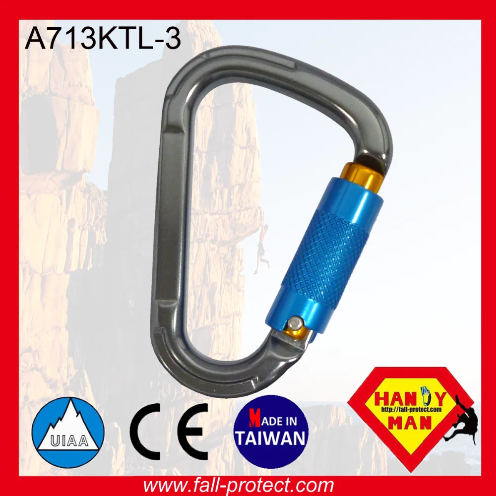 Ce Uiaa Certified Colorful 25 Kn Carabiner For Mountaineering Rock Climbing - Buy En12275 En362 ...