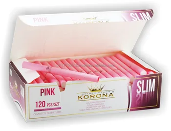 Slim Cigarette Filter Tubes Korona Pink 120 - Buy Slim Cigarette Filter ...