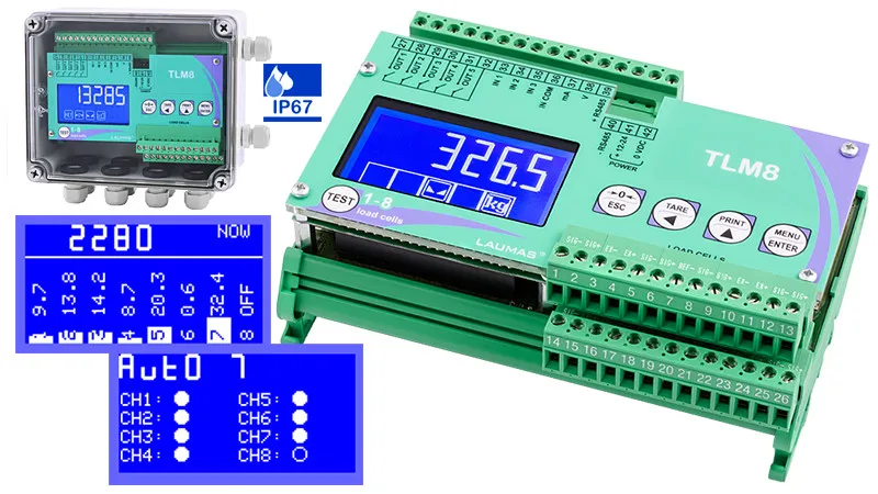 TLM8 PROFINET IO Digital/analog Weight Transmitter - 8 Channels