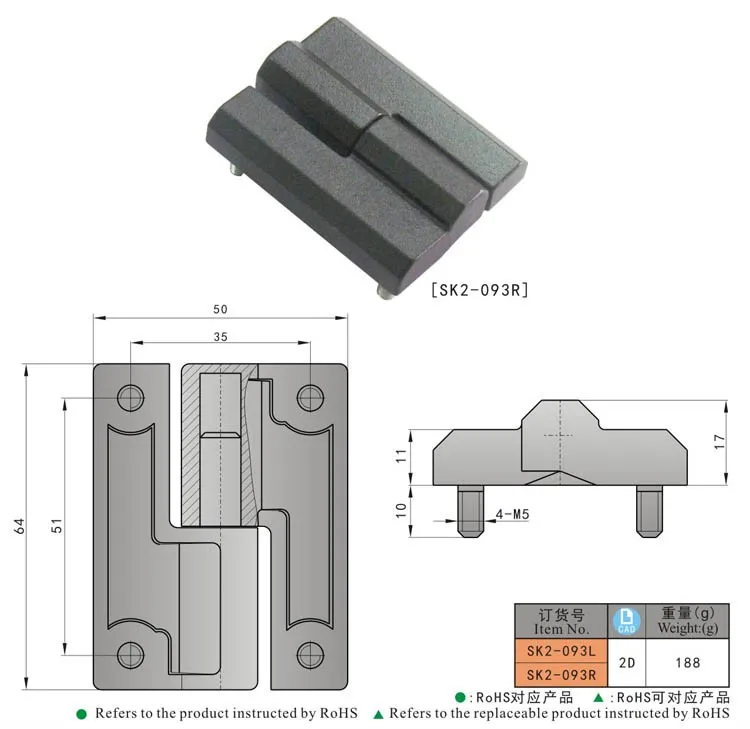 Exposed Hinge 180 Degree Opening Angle Door Hinge - Buy 180 Degree ...