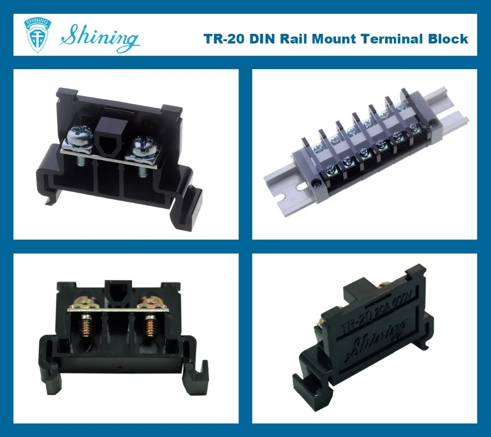 Tr-20 Rail Mounted 600v 20a Tend Type Quick Connect Terminal Block ...