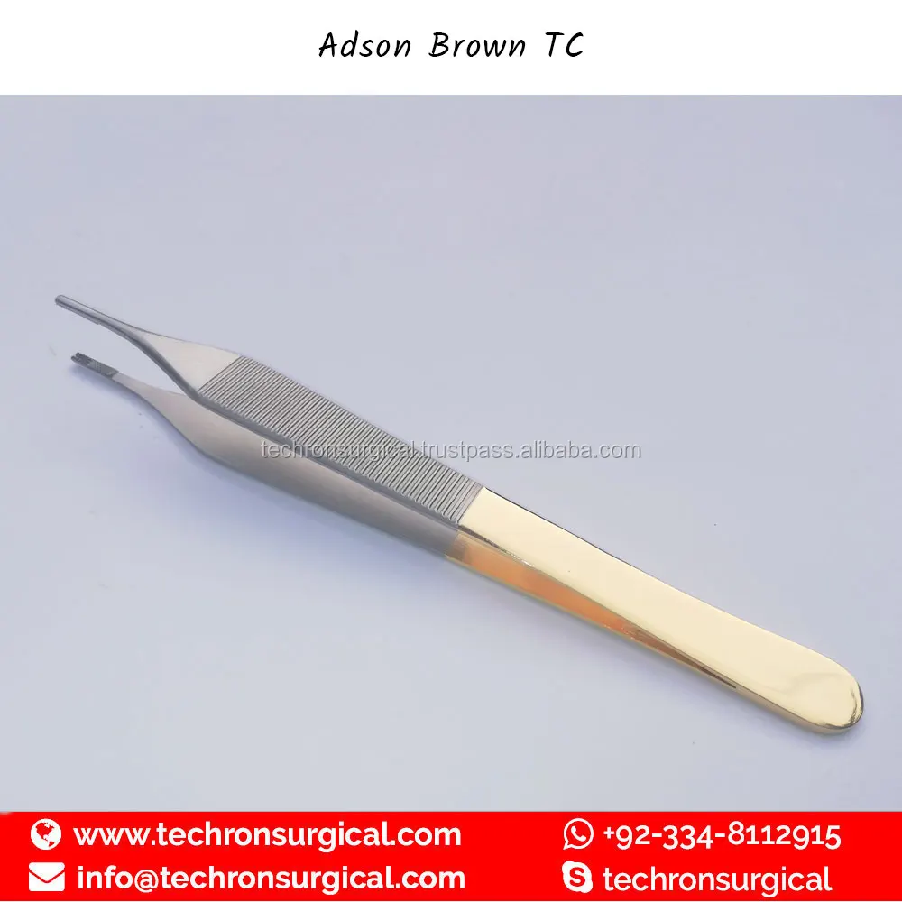 Tc Brown-adson Forceps 4 3/4" 7x7 Teeth With Tungsten Carbide Insert ...