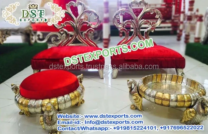 Wedding Stools for Mandap Hindu Marriage Mandaps Low Chairs