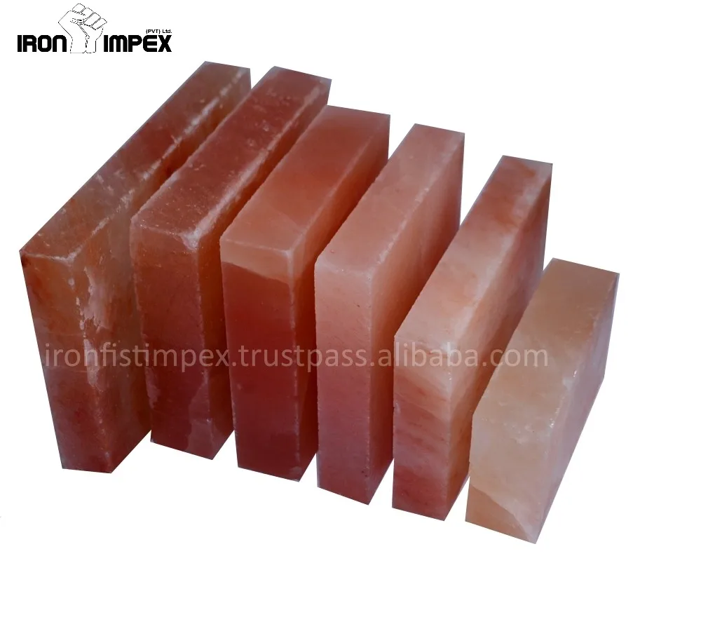 100% Pure Quality Himalayan Rock Pink Salt Bricks Pink Salt Tiles ...