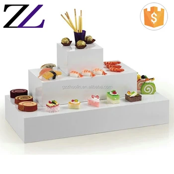 Catering Banquet Tabletop Buffet Elevation Dessert Cupcake White Mirror ...