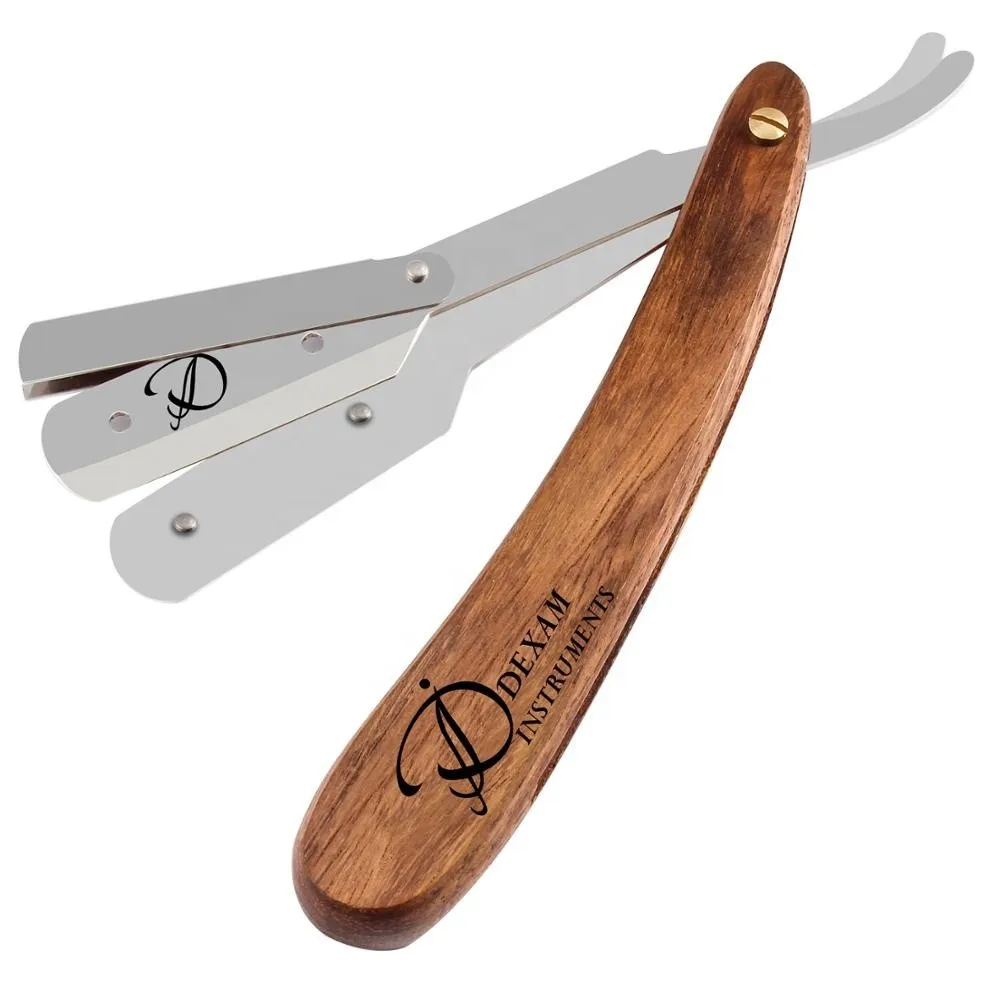 Straight Razor Wooden Handle Private Label Barber Razor Cut Throat ...