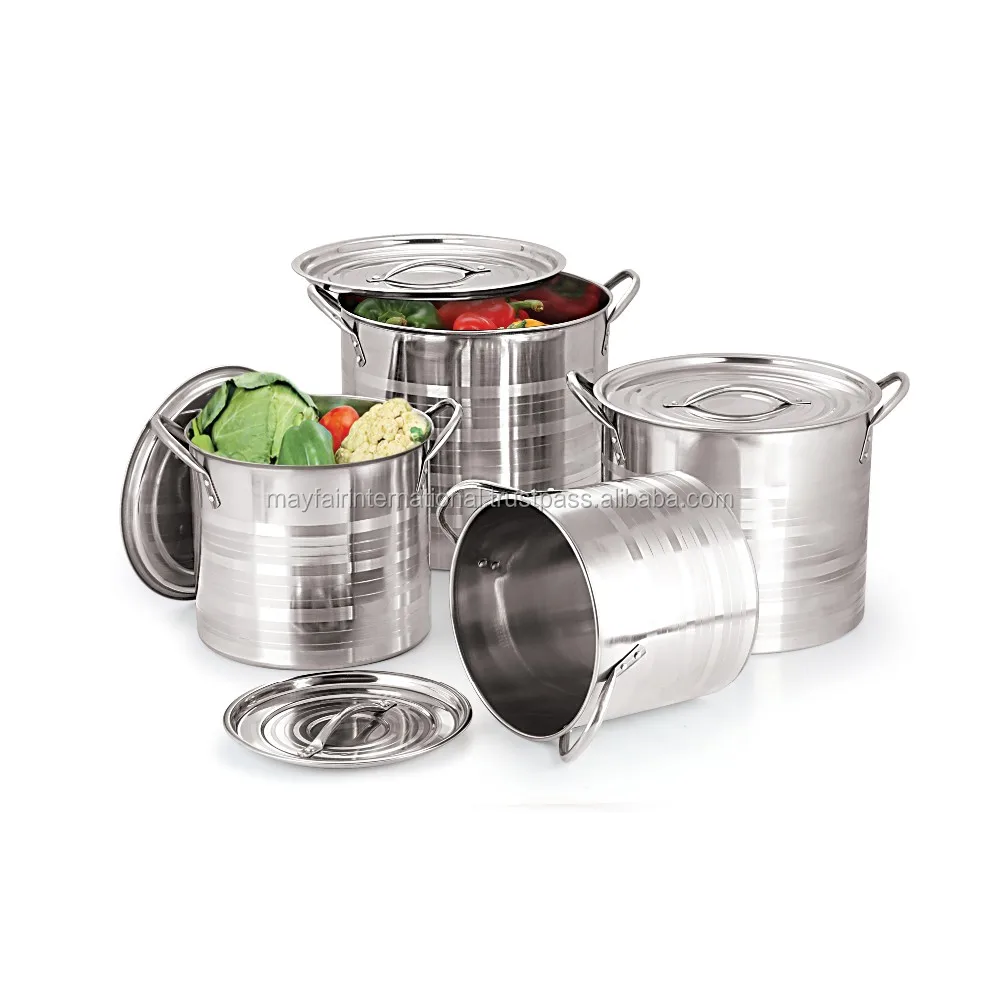 Stainless Steel Shallow Stock Pot - Buy Shallow Stock Pot With Lid ...