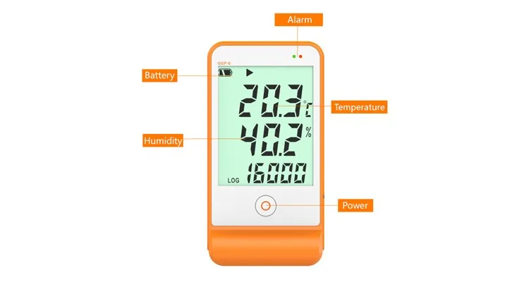 Elitech GSP-6 Temperature and Humidity Data Logger - Accurate Recording