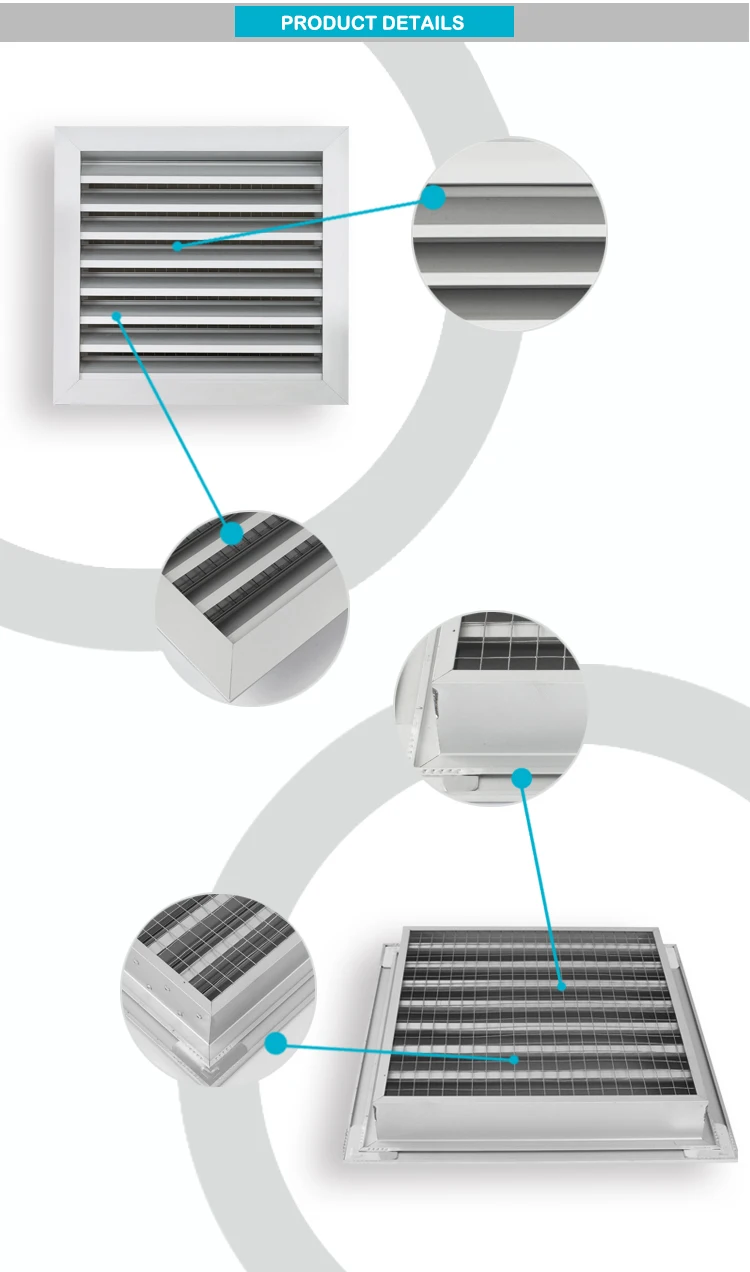 Air Fresh Ventilation System - Durable Anodized Hvac Aluminum Louvers