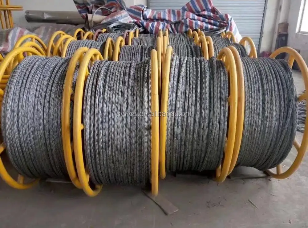 18 Strands Anti Twist Galvanized Steel Wire Rope For Transmission Line ...