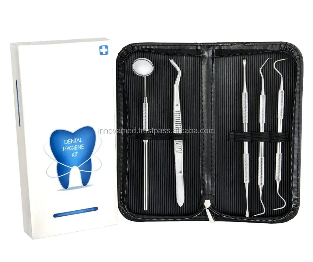 Dental Hygiene Instruments Kit/ 5 Pieces Dental Hygiene Kit With ...