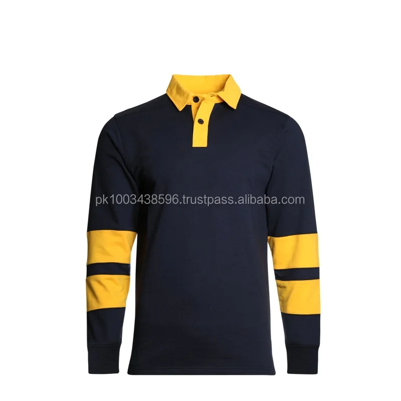 High Quality Custom Blank Rugby Long Sleeve Polo Shirt For Men And ...