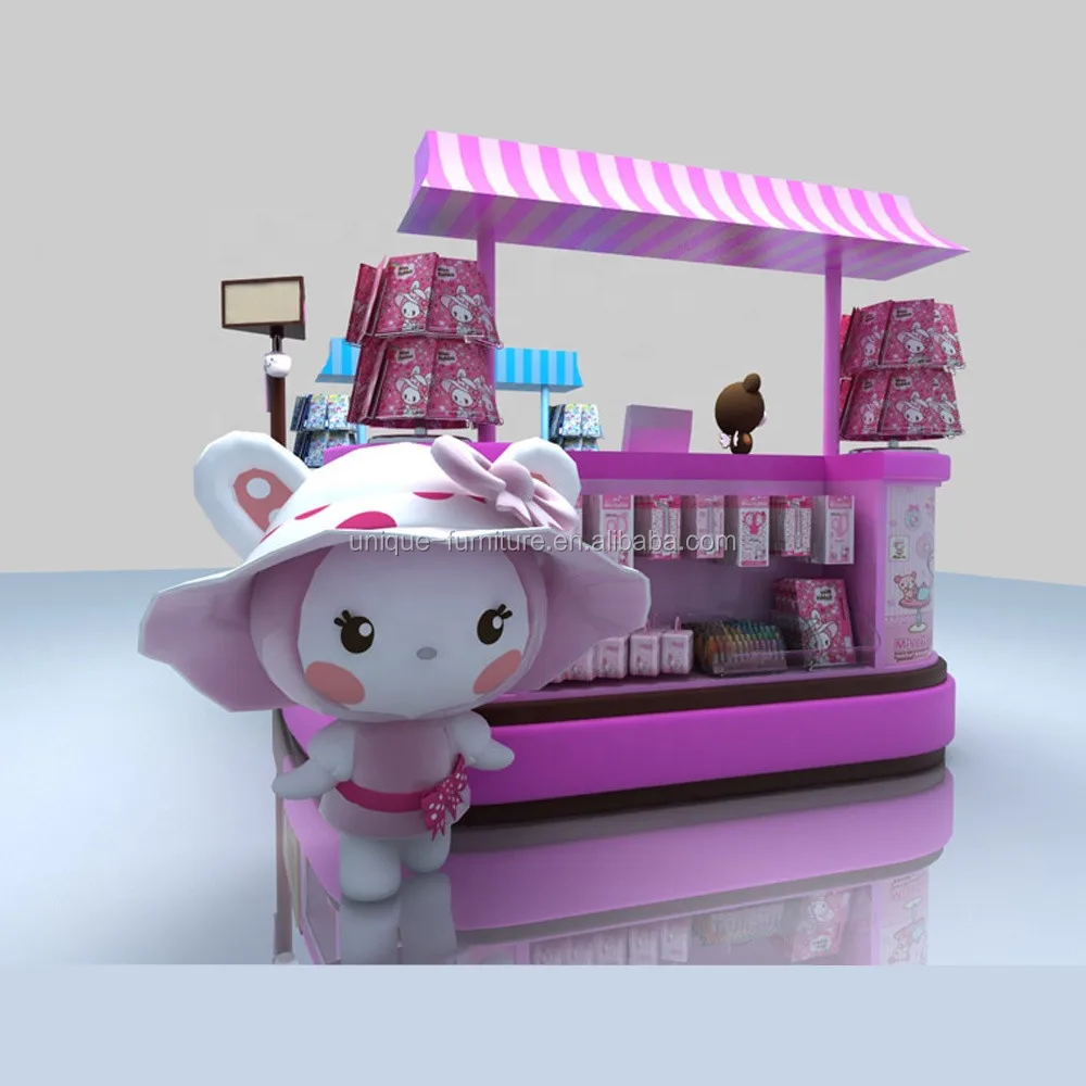 Plush Toy Kiosk - Elegant Display Stand for Shopping Malls