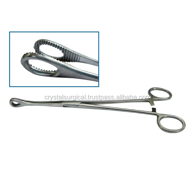 Fletcher-van Doren Sponge Holding Forceps Curved Serrated,Tissue ...