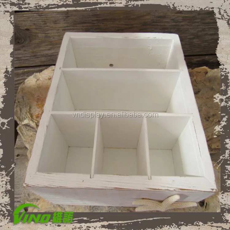 Rustic Wood Countertop Plate Holder Storage Box,Shabby Chic Plates ...