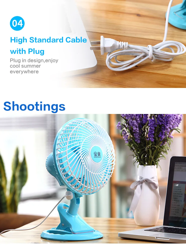 Mini 6 Inch Small Oscillation Desk Clamp On Clip Fan With 220v Electric ...