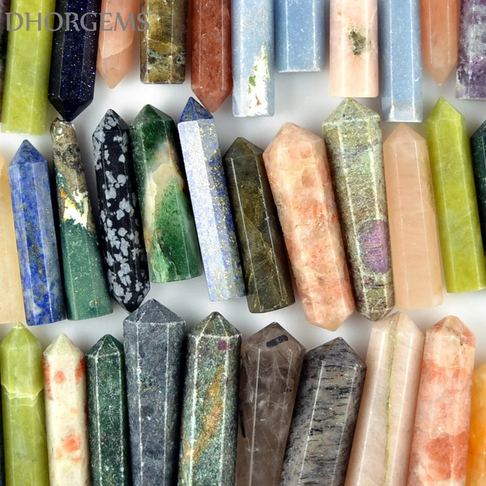 Natural Mix Stone Pencil Crystal Healing Gemstone Handmade Stone For ...
