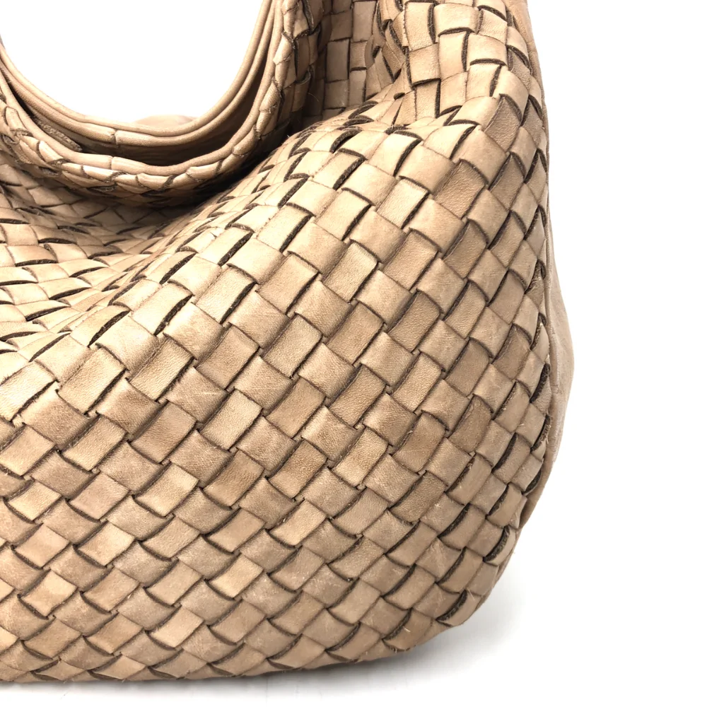 Handmade Braided Cold-washed Raw Leather Women Handbag Hobo Bag - Buy ...