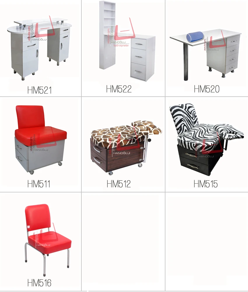 White First Class Mdf Wheeled Service Trolley For Barbershops Hair ...