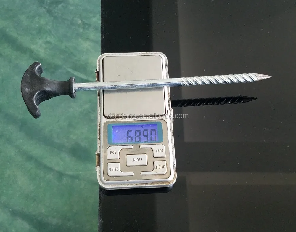 Hot selling steel ground stake with screw tip for outdoor camping ...