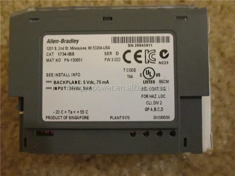 Allen Bradley 24v Dc 8 Channel Sink Input Module 1734ib8 1734-ib8 - Buy ...