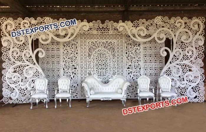 Stylish Indian Wedding Stage Backdrop - Customized Design