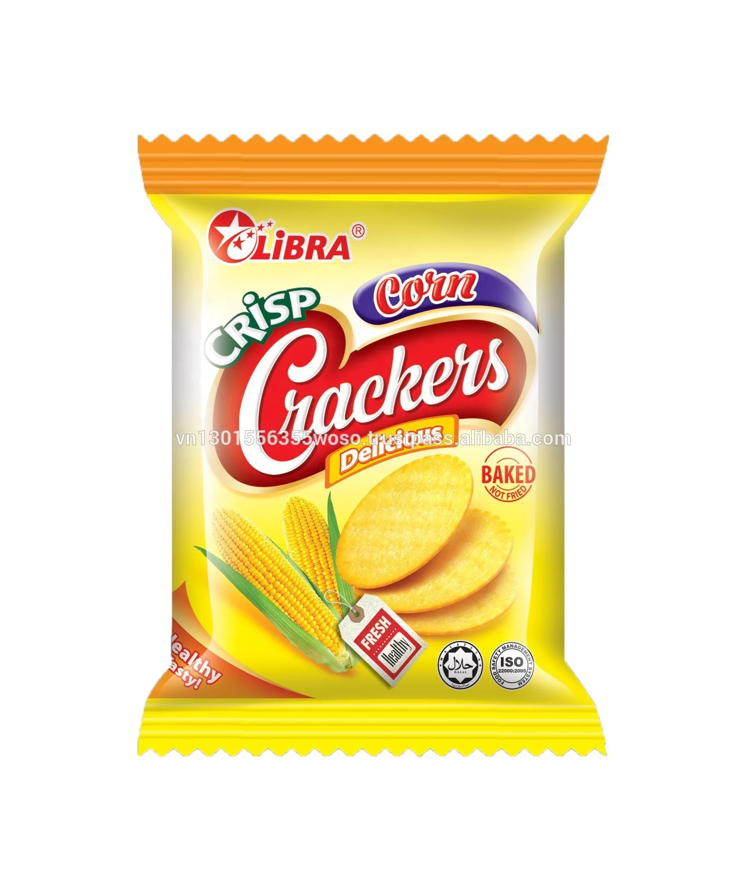 Vietnam Supplier Corn Halal Salty Crisp Cracker Biscuits And Cookies ...