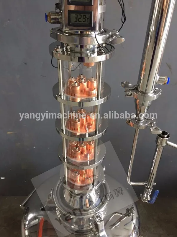 New Type Glass Distillation Column Pot Still Alcohol Distiller With Gin ...