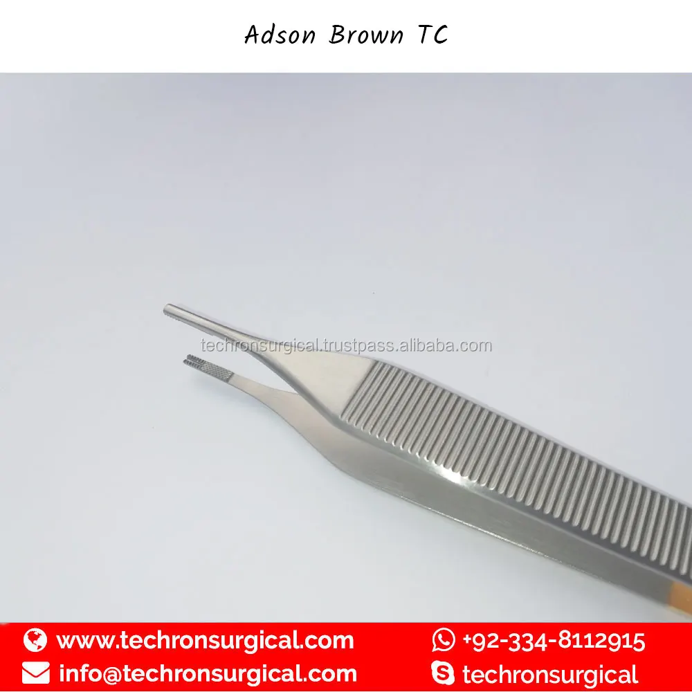 Tc Brown-adson Forceps 4 3/4" 7x7 Teeth With Tungsten Carbide Insert ...