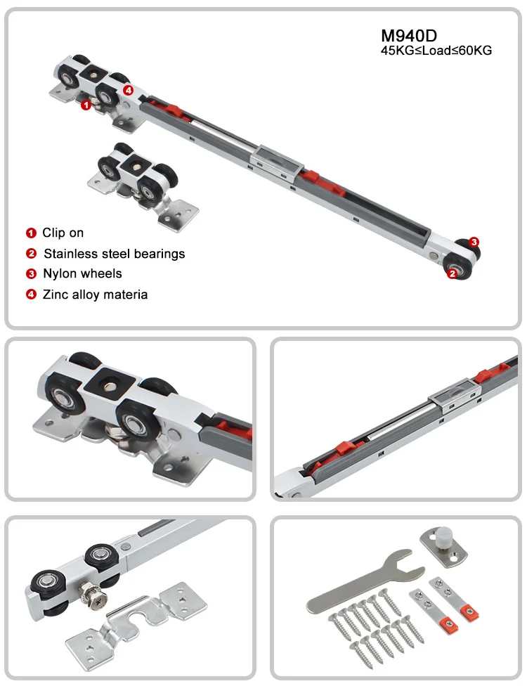 Soft Closing Heavy Duty Wardrobe Wooden Sliding Glass Door Damper ...