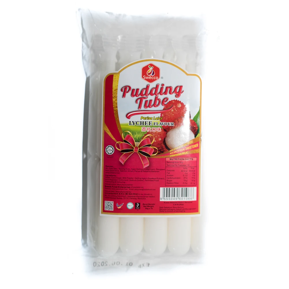Oem Malaysia Halal Iso Delicious Lychee Fruit Pudding Tube Jelly Sticks ...