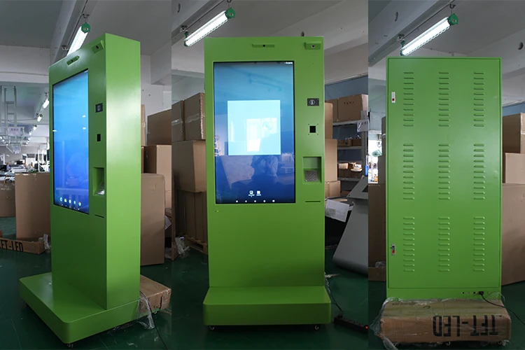 Standalone Metal Case Interactive Touch Screen Advertising Kiosk Photo ...