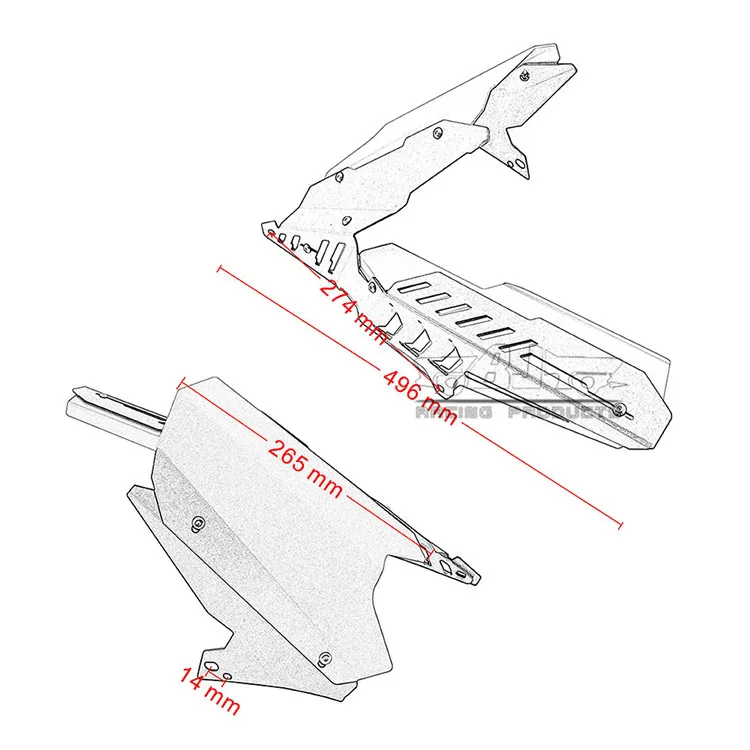 Bj-rf-ya004 Mt03 Mt25 Motorcycle Mudguard Fender Tire Wheel Mud Splash ...