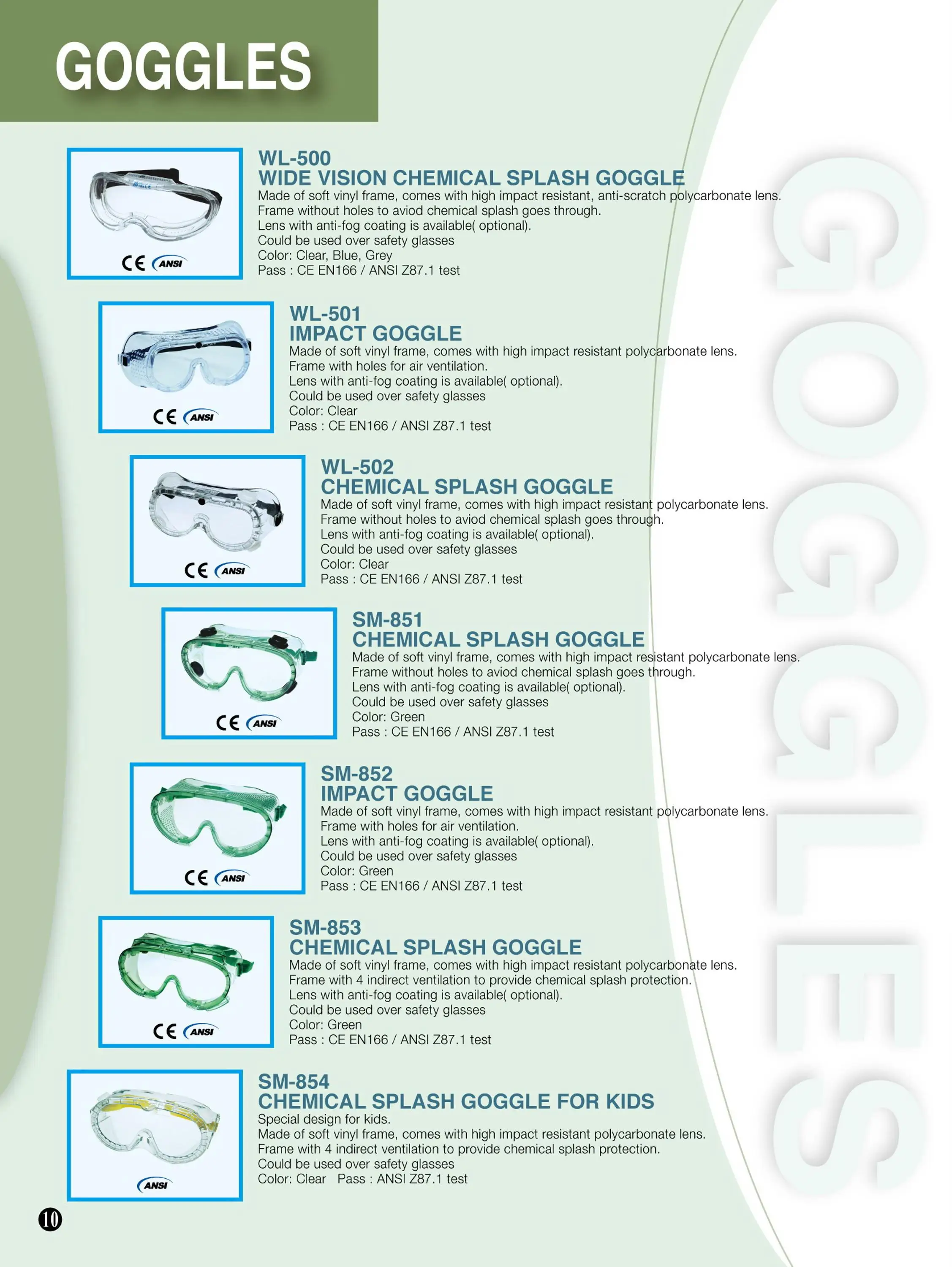 Chemical Splash Goggles Impact Resistant Goggles - Buy Chemical Splash ...