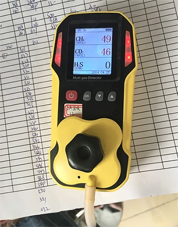 Portable Gas Detector with Data Logger - Biogas Plant Analyzer