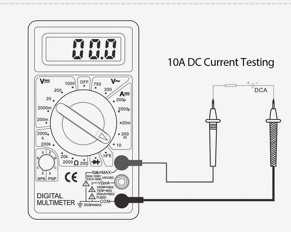 DT830B AC/DC Digital Multimeter - Precision & Portability