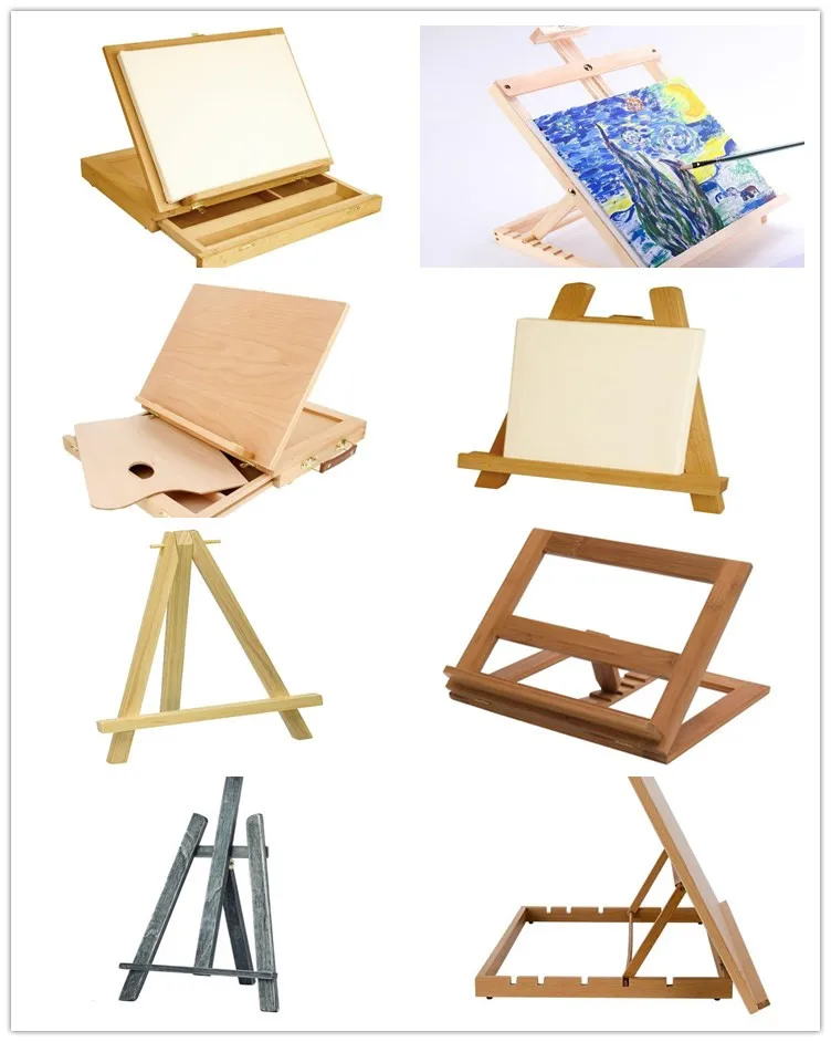 Wooden Art Display Drawing Artist Parts Stand Painting Small Table Top ...