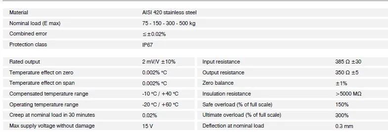 500 Kg Load Capacity PEC Single Point Load Cell - 3 Year Warranty