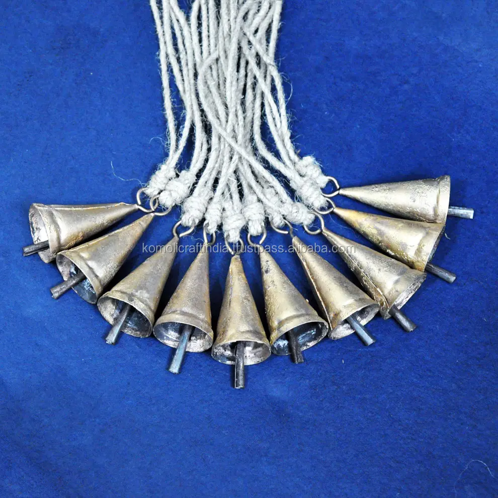 Indian Rustic Mini Metal Cow Bells - Perfect for Home Decor