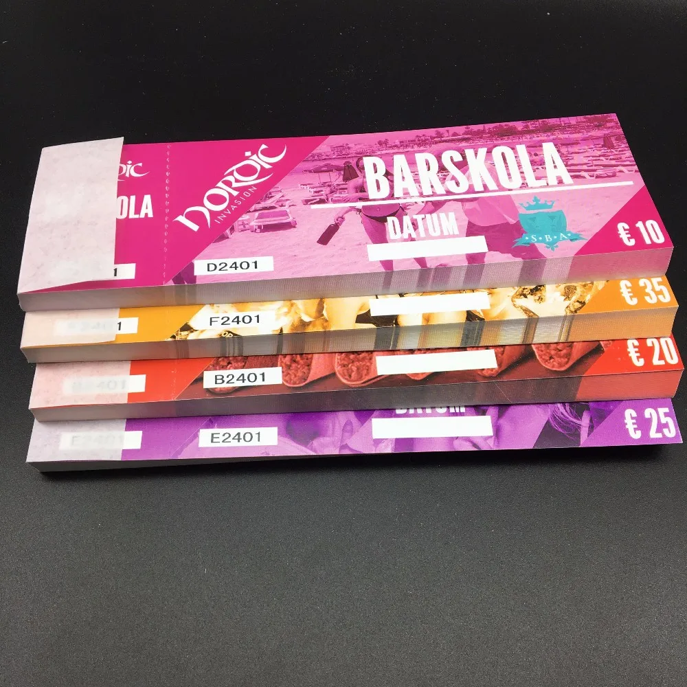 Custom Design Printable Fanfold Fold Thermal Ticket Paper RFID Paper Card