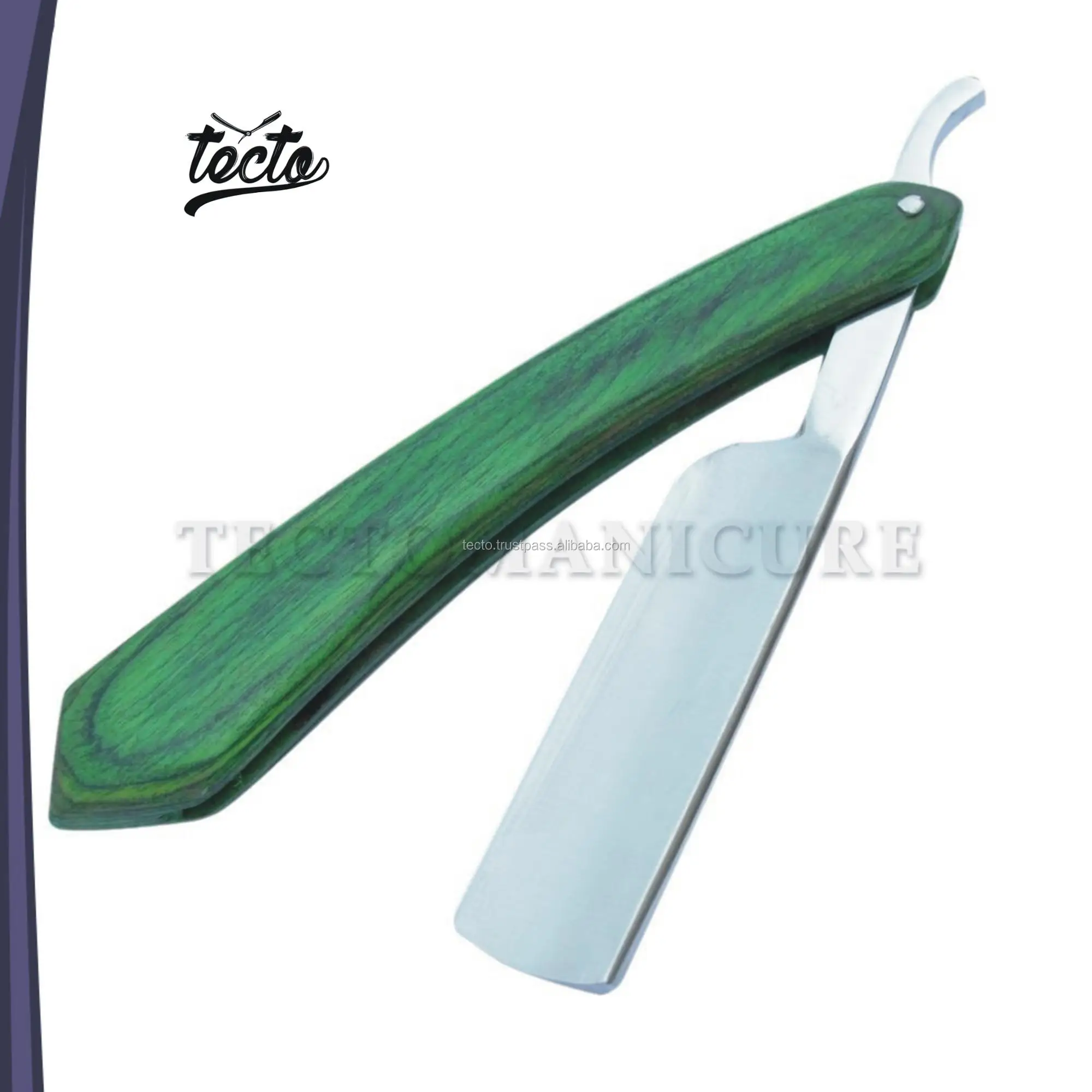 Barber Razors Stainless Steel With Wood Handle Men Shaving Razors ...